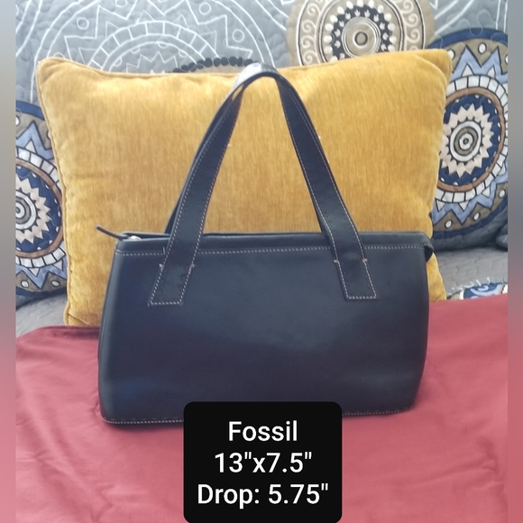 Fossil | Bags | Fossil Handbag Vintage Leather Guc | Poshmark